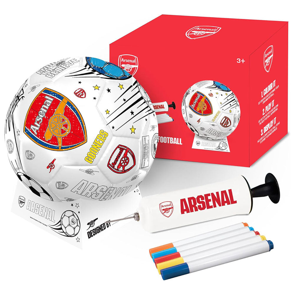 Arsenal FC 'Colour In' Mini Football Set – kneepillow.co.uk
